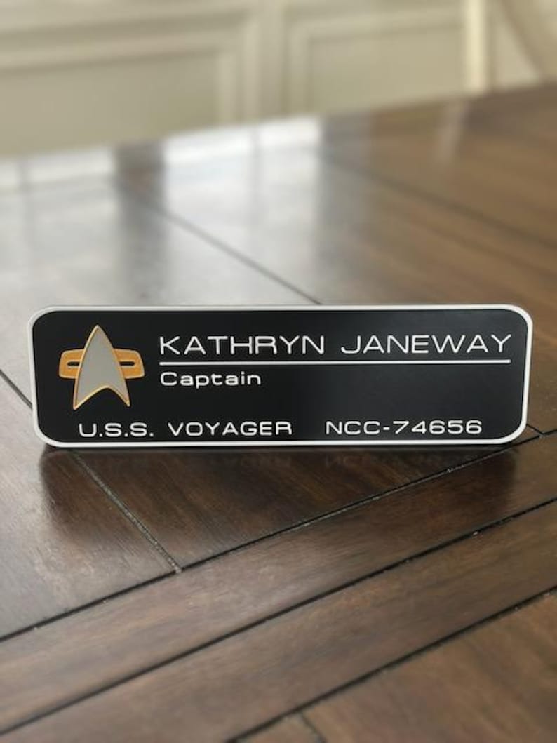 ST TNG TOS - Name Plate - Desktop Plaque - Personalized - Etsy