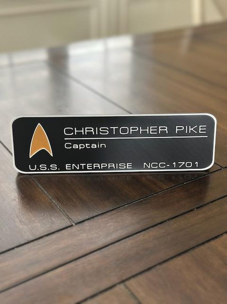 ST TNG TOS - Name Plate - Desktop Plaque - Personalized - Etsy