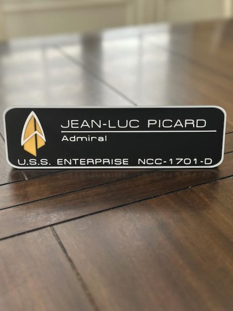ST TNG TOS - Name Plate - Desktop Plaque - Personalized - Etsy