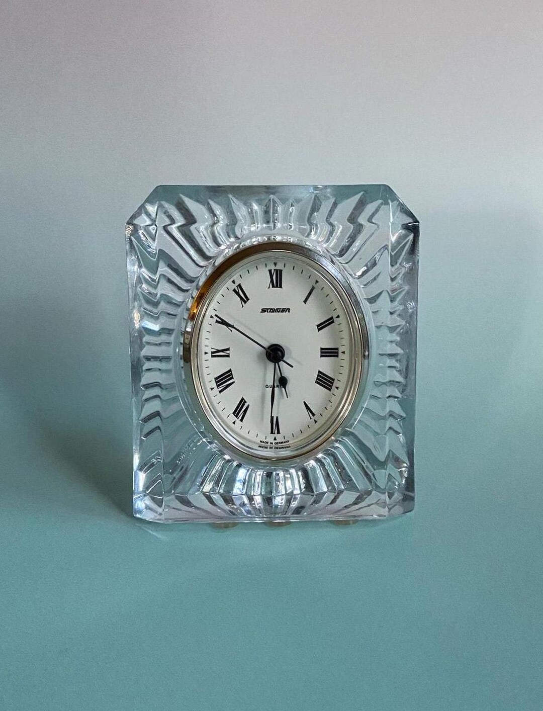 Vintage Staiger Crystal Clock Desk Clock German Made Desk Clock - Etsy