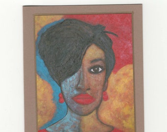 African American Woman Art, Blank Note Card, Cecile All Occasion Card ...