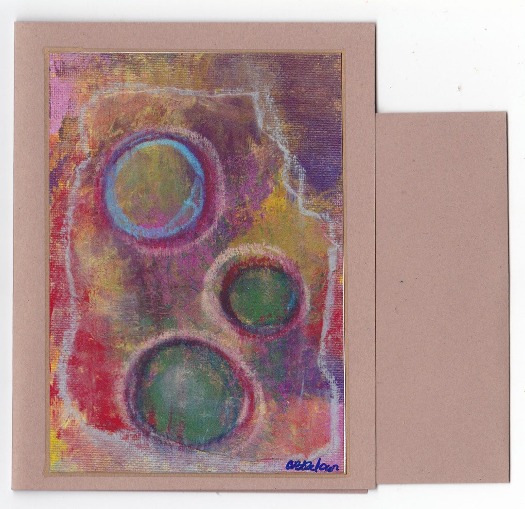 Abstract Fine Art Note Card Stationery Greeting Card - "three" - Etsy