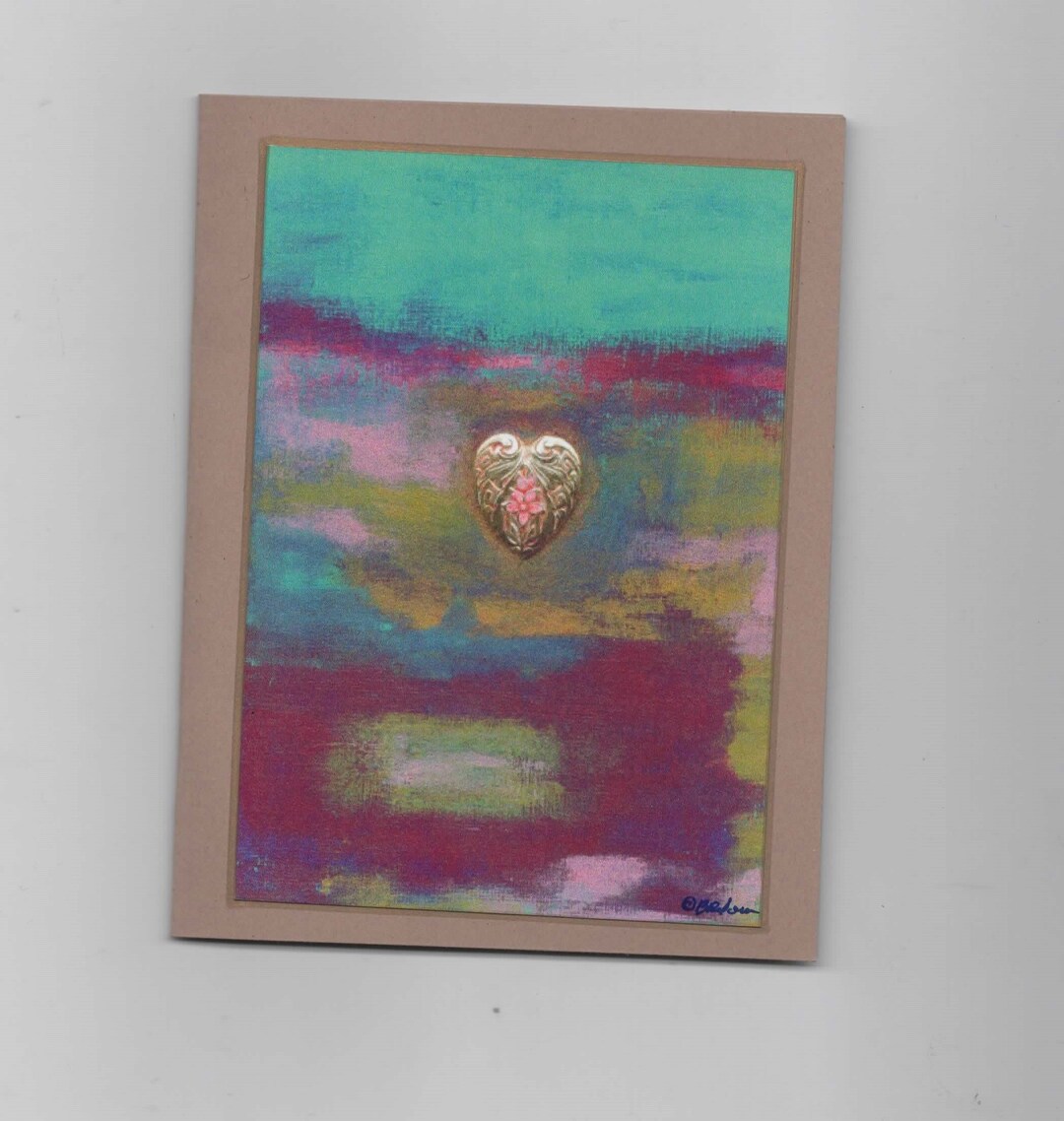 Serenity Heart Handmade Note Cards - Etsy