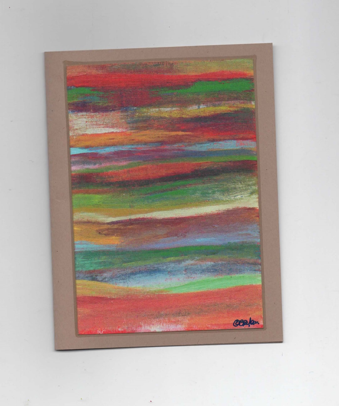 Folded Abstract Art A2 Note Card With Envelope - Etsy