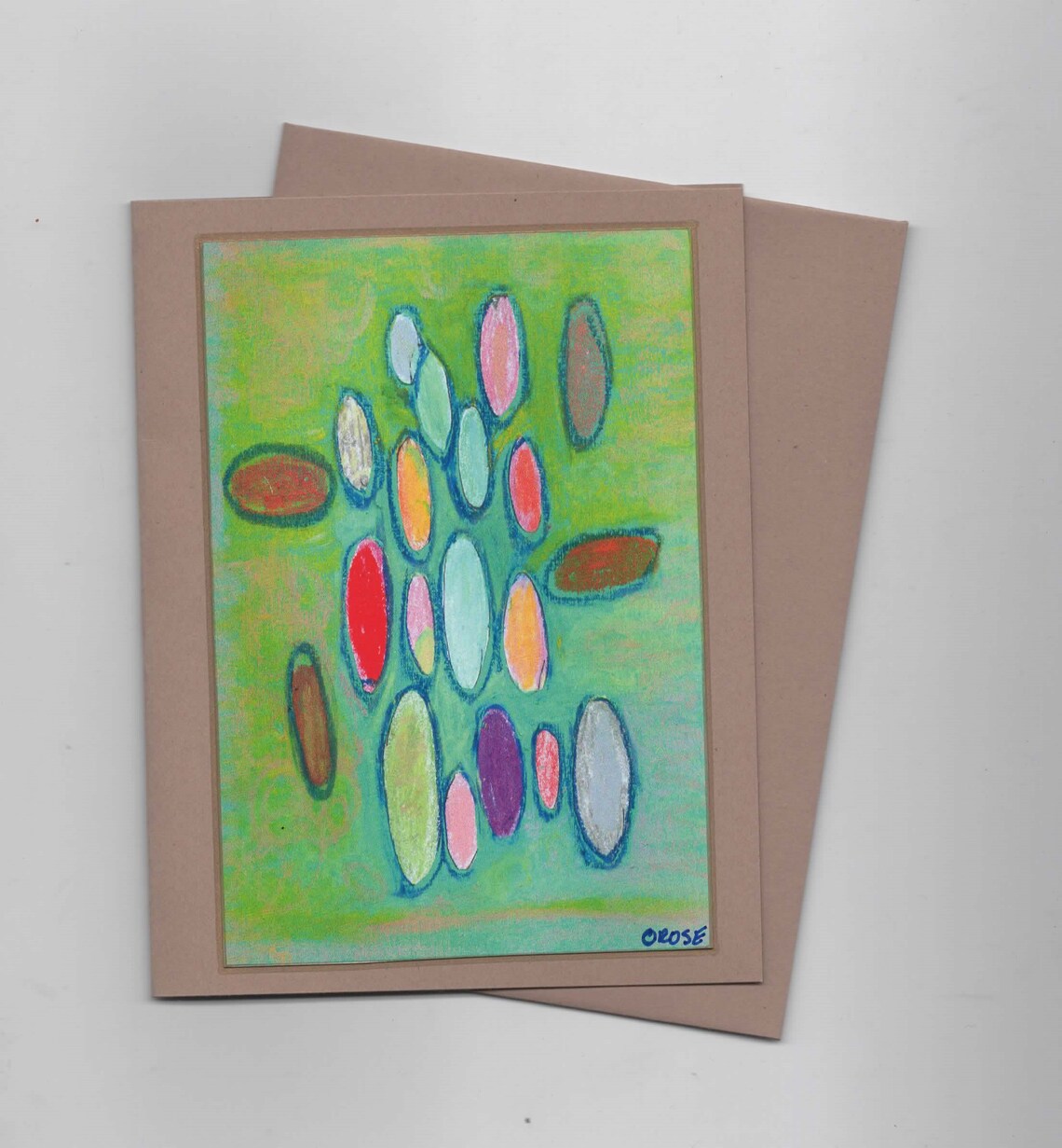 Abstract Art Note Card, Artist With Autism - Etsy