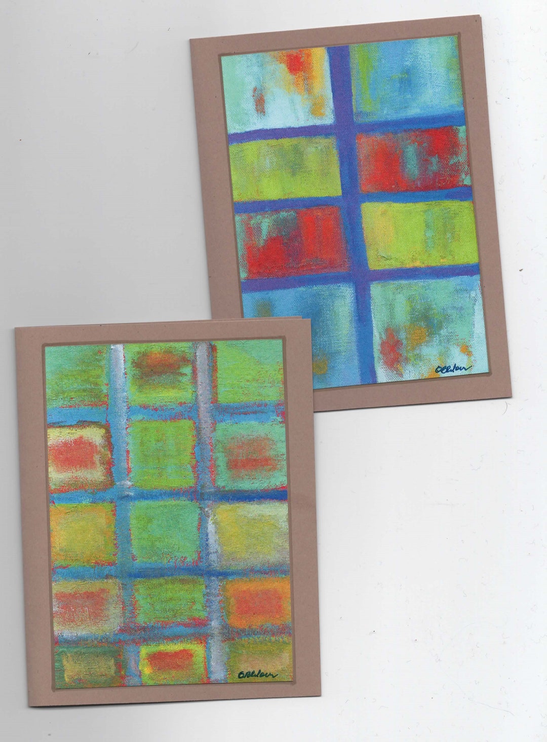 Abstract Art Stationery Set Set of Six Note Cards - Etsy