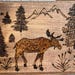 Wood Burning Moose , Trees, Mountains and Moon - Etsy