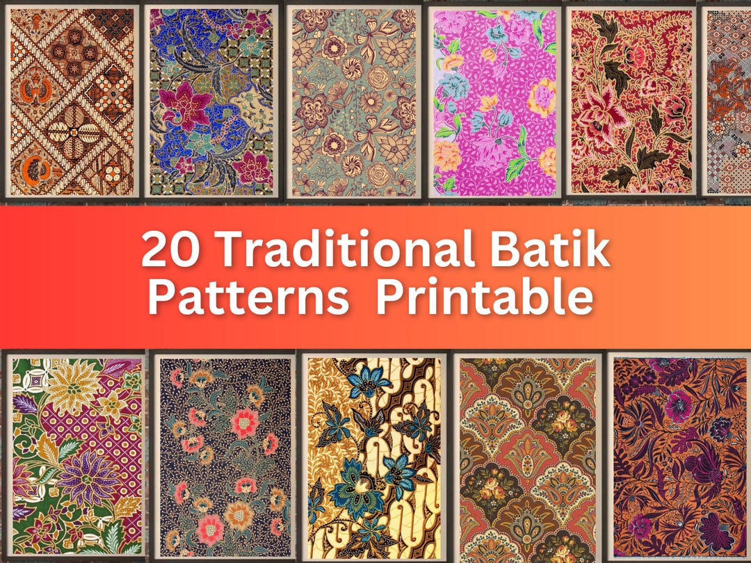 20 Printable Batik Patterns - Etsy
