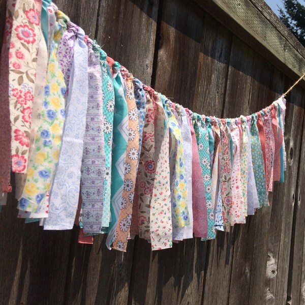 Rag Tie Garland - Etsy