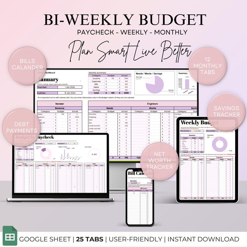 Budget Spreadsheets Basic - Etsy