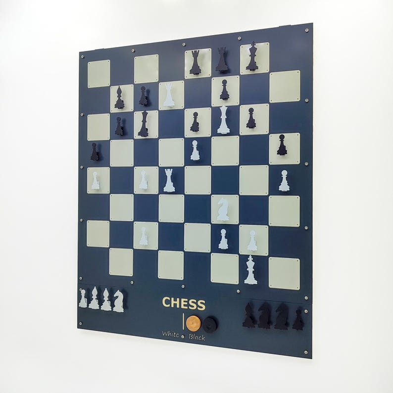 Big Wall Chess Set - Interactive Wall Art | Unique Home Decor | Family ...