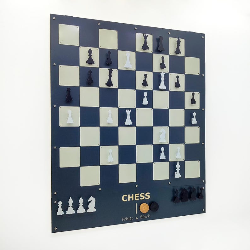 Big Wall Chess Set - Interactive Wall Art | Unique Home Decor | Family ...