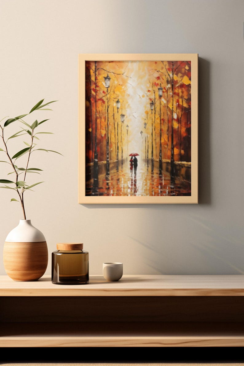 Fall Walkway Painting, Printable Wall Art, Digital Download, Home Decor ...