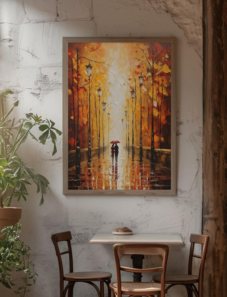 Fall Walkway Painting, Printable Wall Art, Digital Download, Home Decor ...