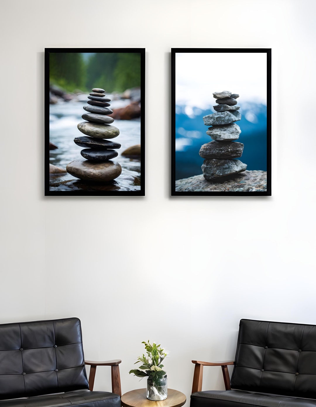 River Rock Stack, Mountain Rock Stack, Nature, Printable Wall Art ...