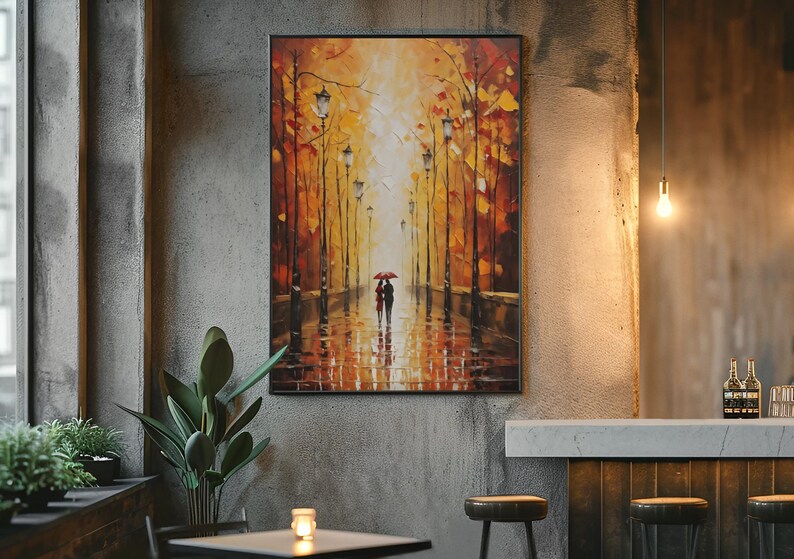 Fall Walkway Painting, Printable Wall Art, Digital Download, Home Decor ...