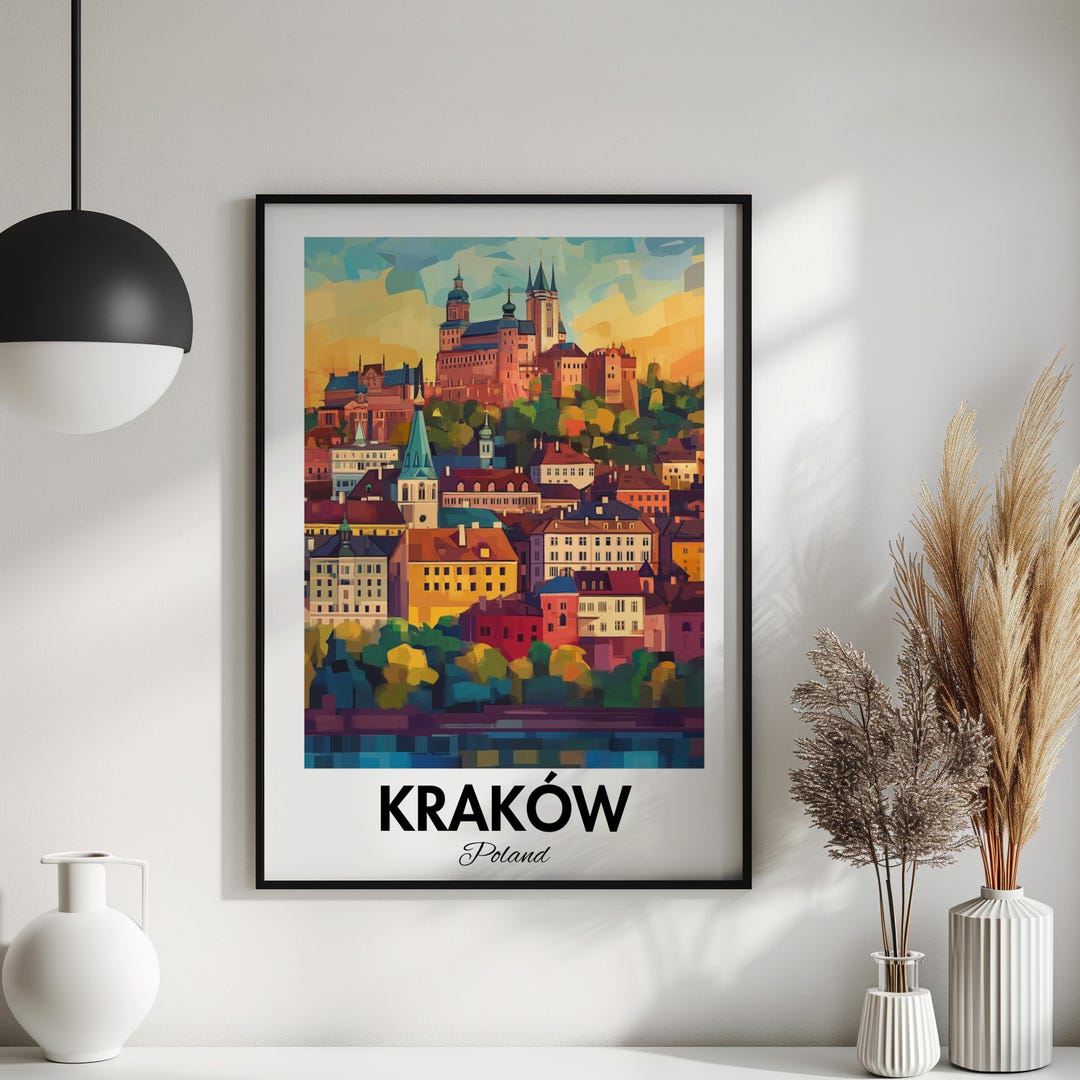 Krakow Poster: Vistula River & Wawel Castle Art Print - Etsy
