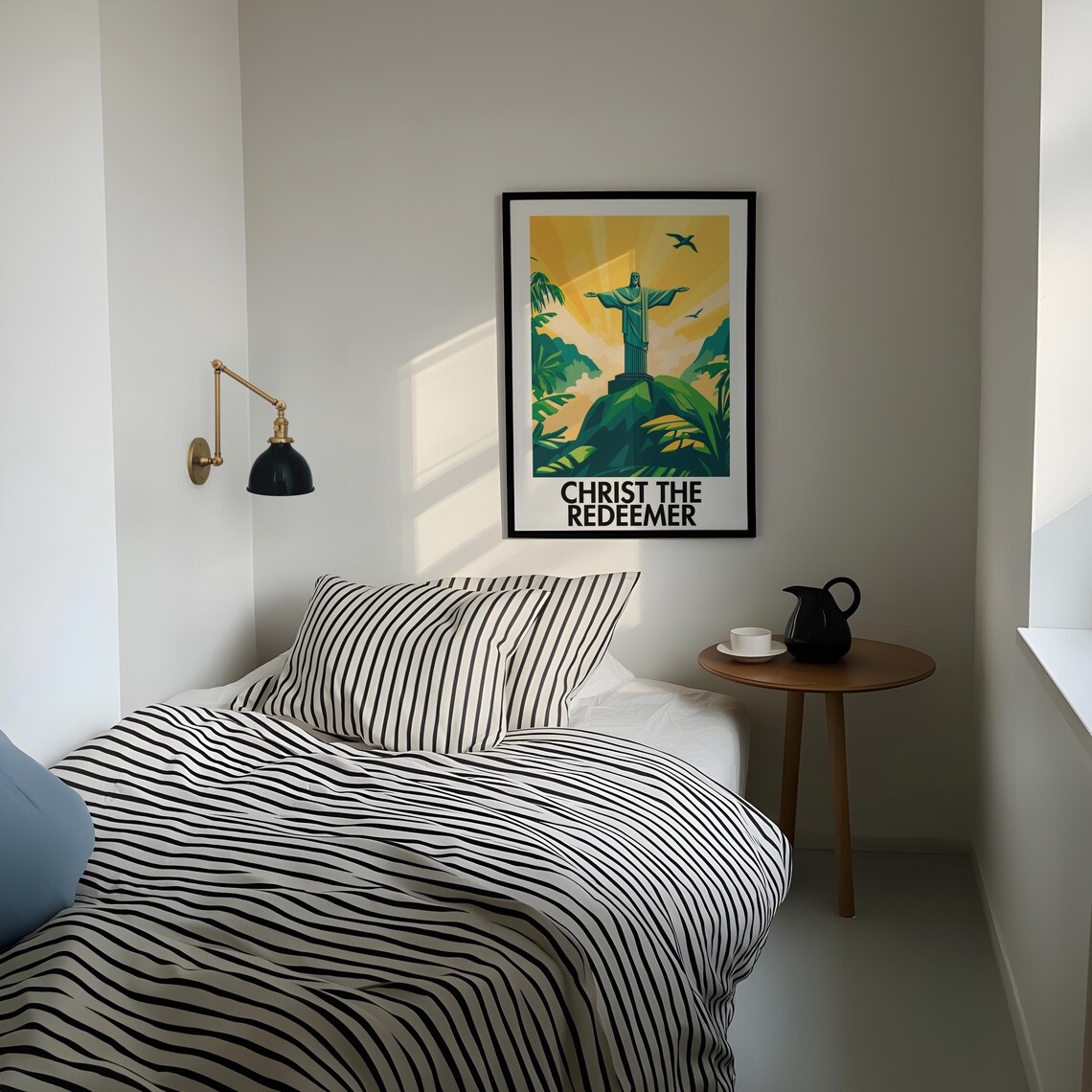 Christ the Redeemer Poster: Rio De Janeiro Travel Art Print - Etsy