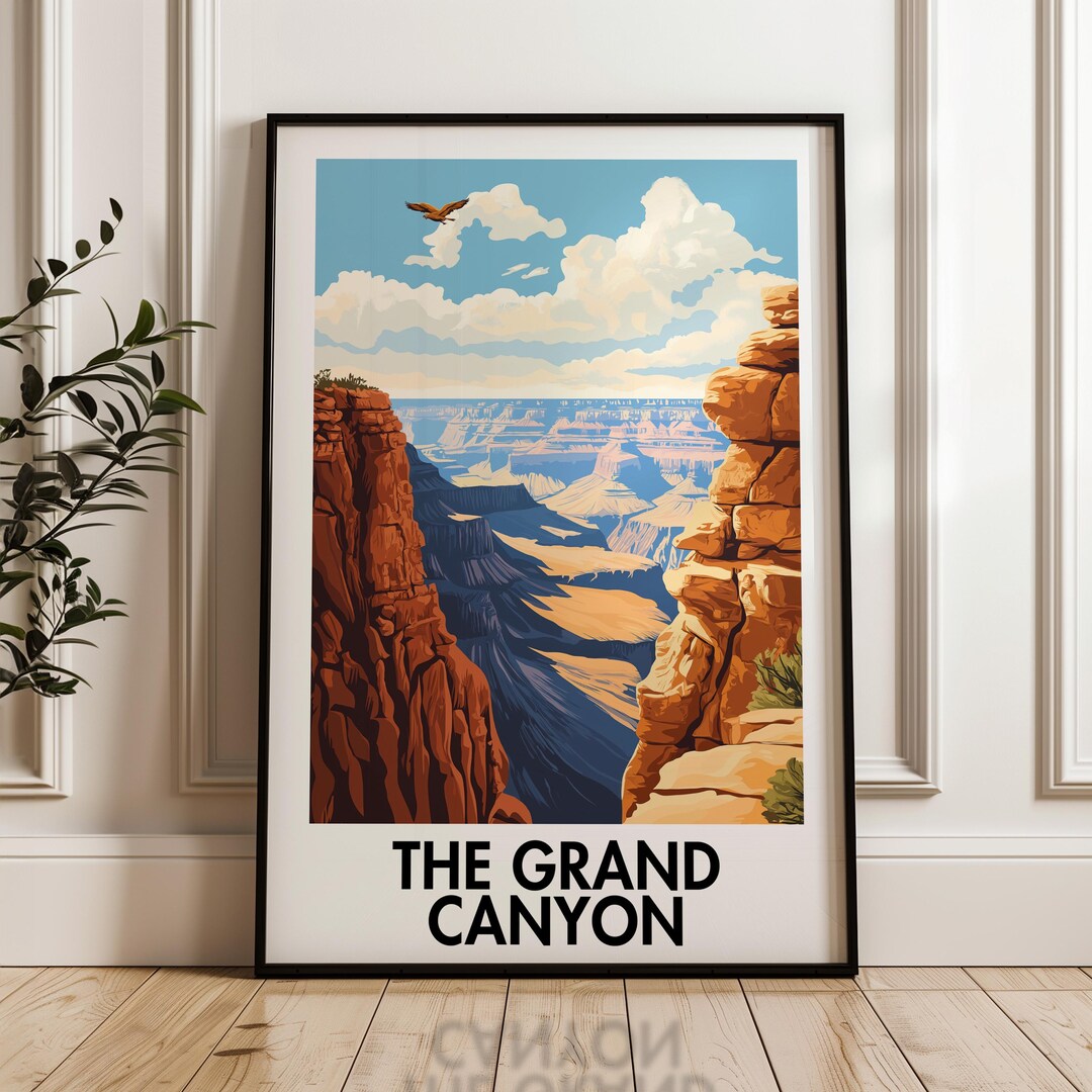 Grand Canyon Travel Poster, Arizona Art Print, Scenic Landscape, Grand ...