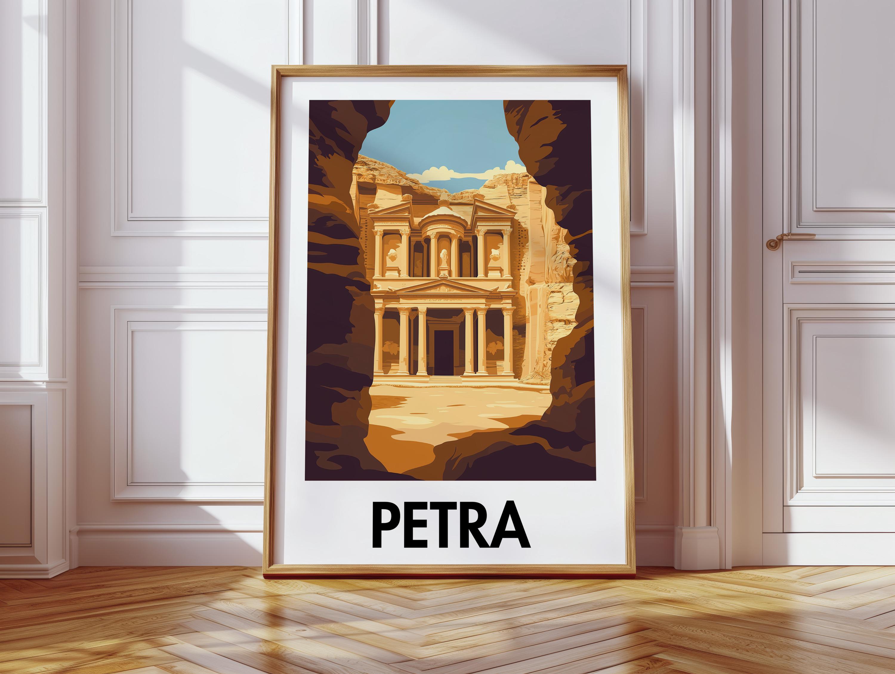 Petra Travel Poster: Jordan Art Print, Rose City Landmark - Etsy