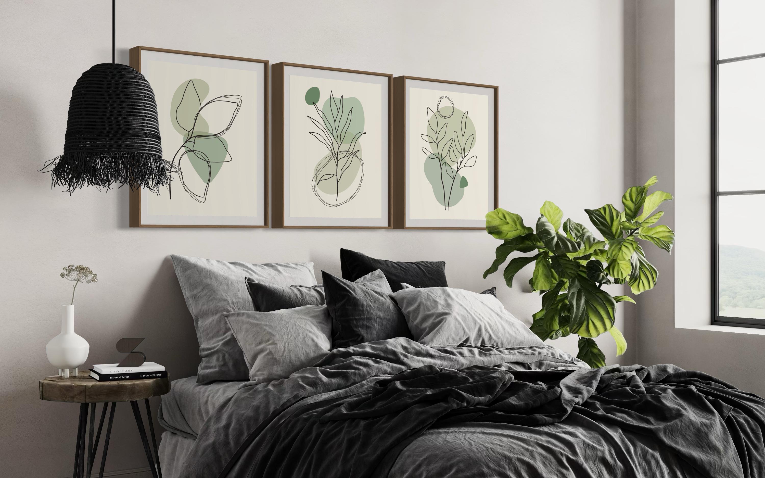 Sage Green Wall Art Boho Wall Art Green Wall Art Botanical Wall Art ...
