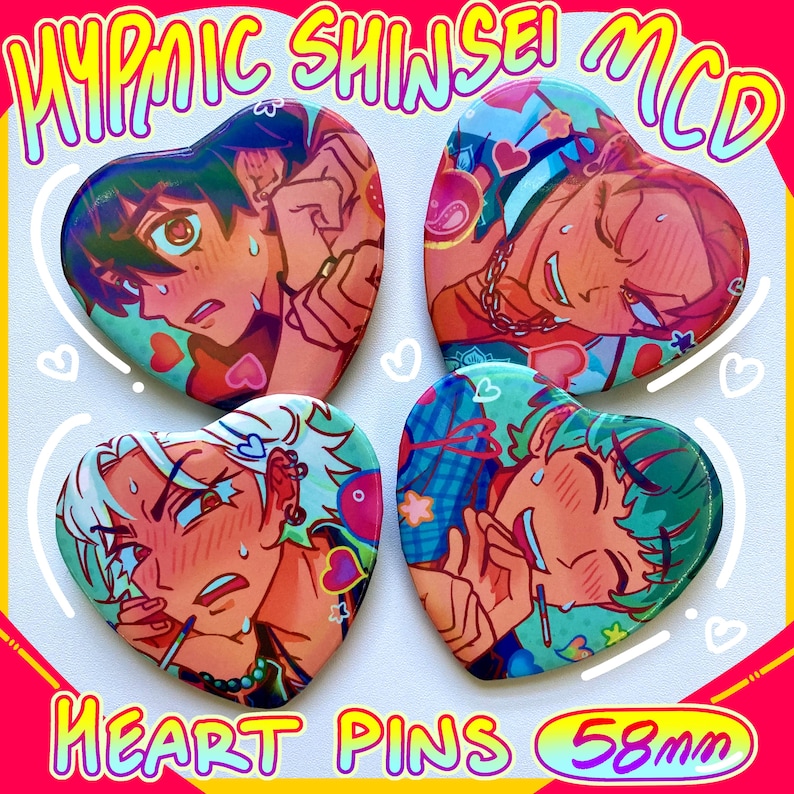 Hypnosis Mic Shinsei MCD Heart Pins - Etsy