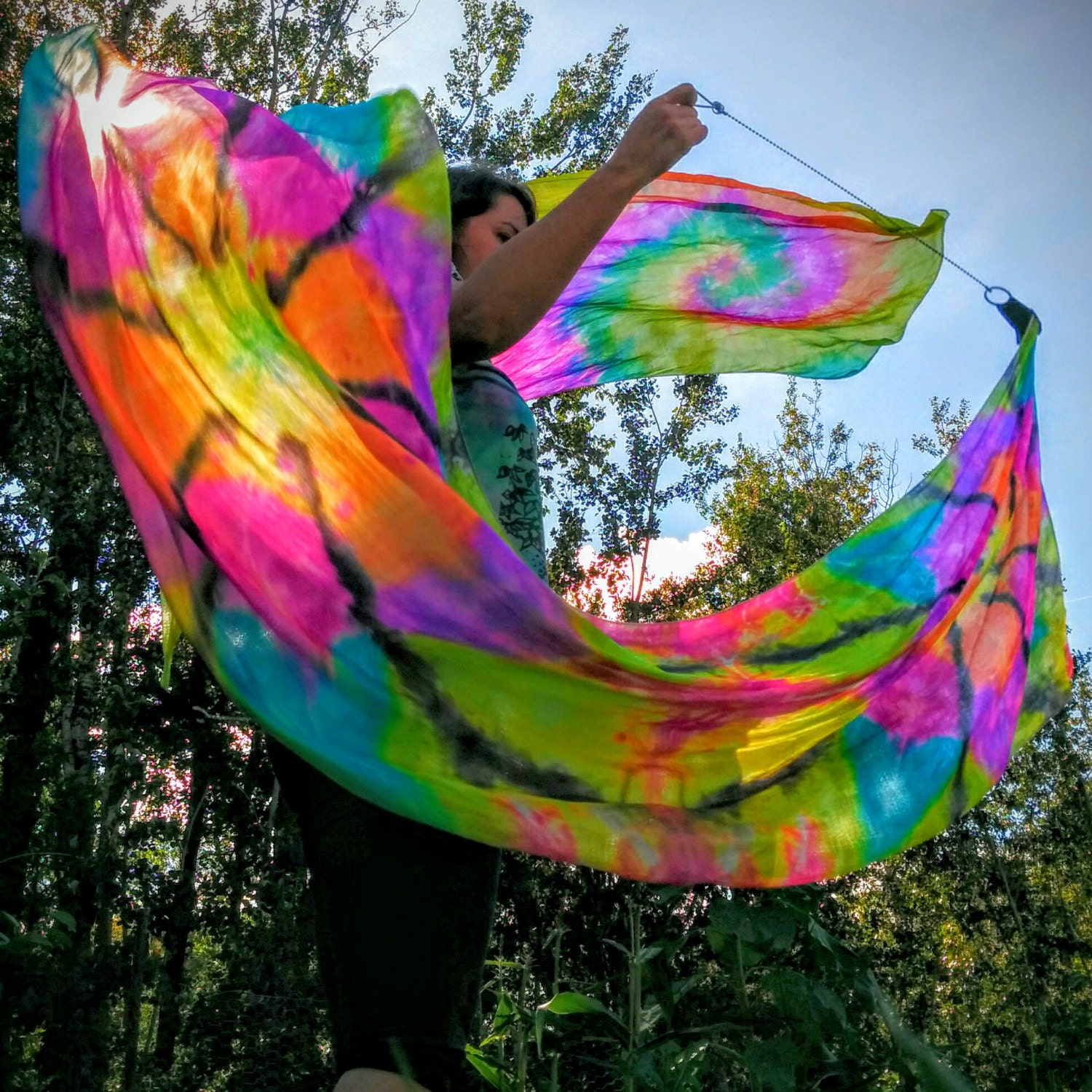 Silk Veil Poi Complete Set OR Silk Veil Poi Wick Covers PAIR | Etsy UK