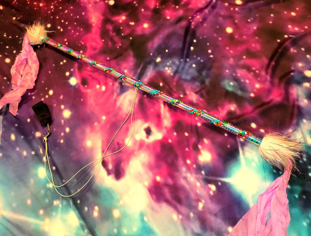 Leviwand With Bonus Silk Streamers and Fluff Tips, Short String With ...