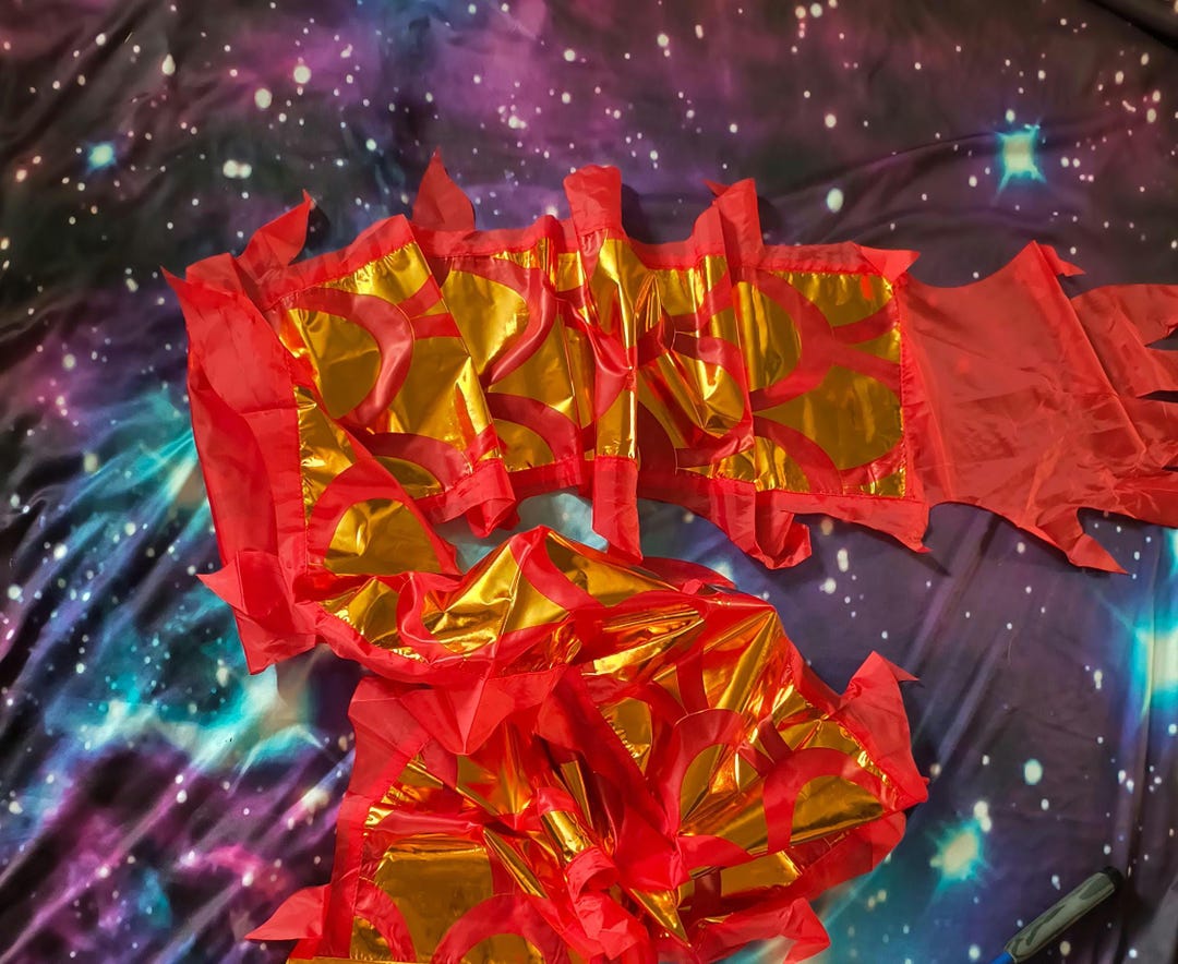 Big Dragon Streamer Metallic Twirling Ribbon. Premade, Fiberglass Wand ...