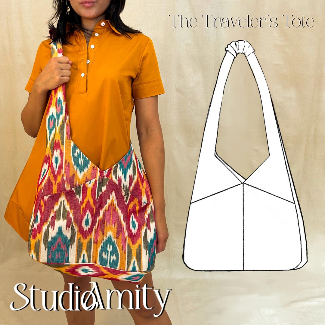 Traveler's Tote Bag Sewing Pattern (PDF) - Etsy