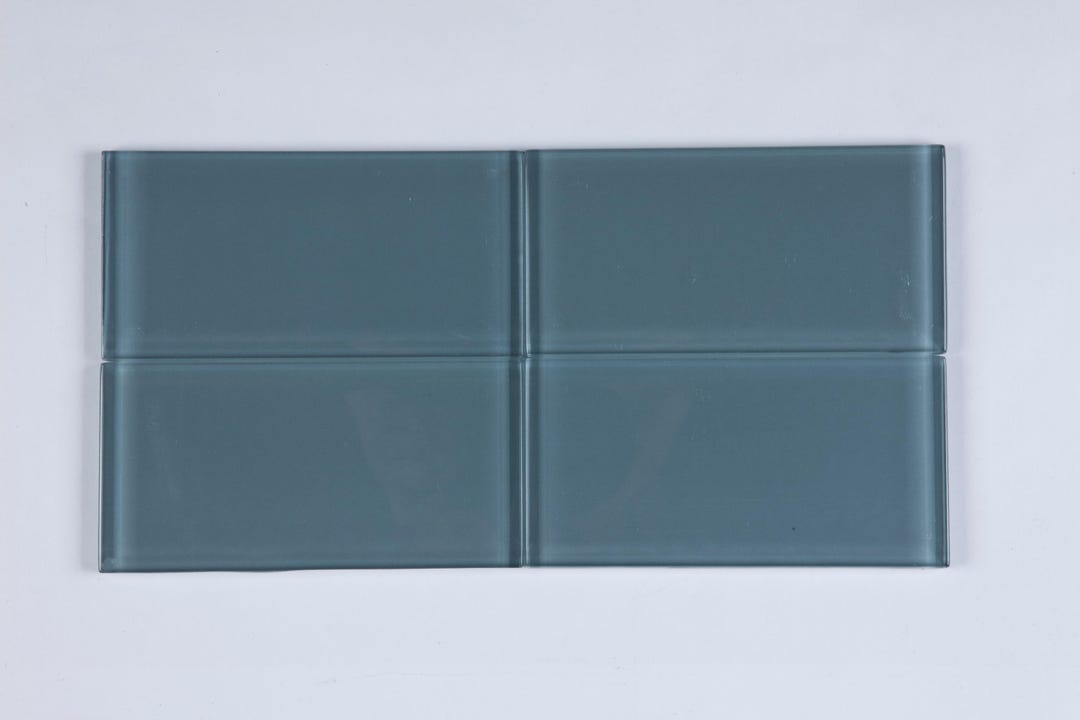 Ocean Grey Glass Subway Tile: 3x6 Backsplash Bathroom Tile - Etsy