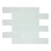 Clear White Textured Glass Subway Tile – 2x6 Glossy Mosaic for Kitchen ...
