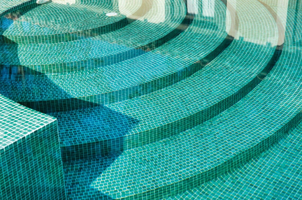 Green Recycled Glass Pool Tile – Eco-friendly Mosaic for Swimming Pools ...