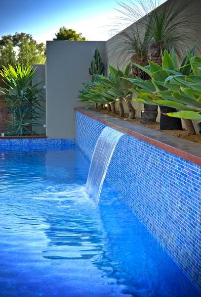 Light Blue Recycled Glass Pool Tile – Eco-friendly Mosaic for Swimming ...