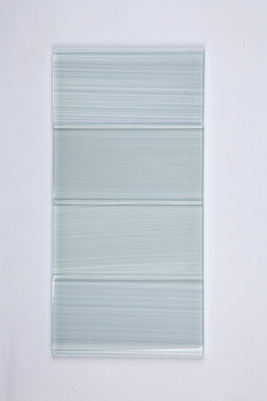 3x6 White Bamboo Subway Tile, 8 Mm Thick, Glass Tile, Backsplash ...