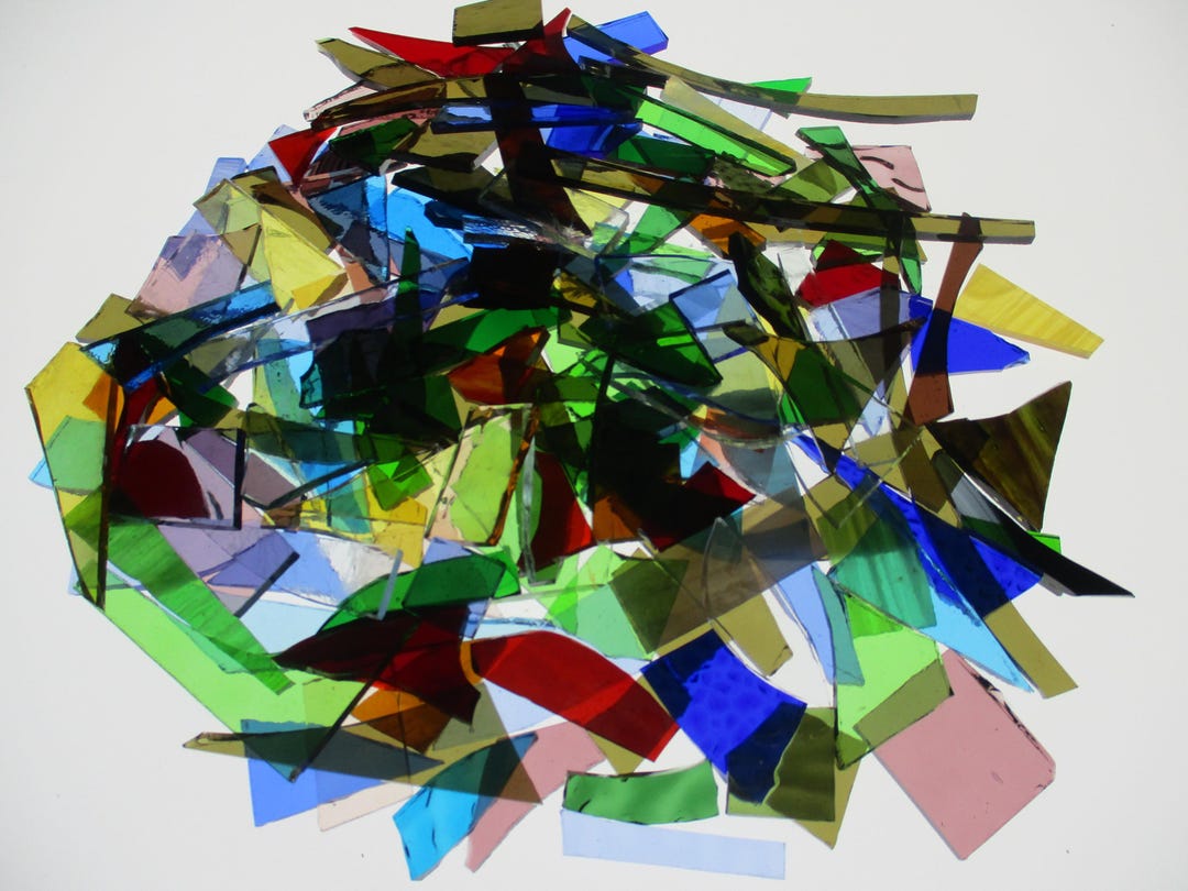 500g of Small Translucent Scrap Glass Suitable for Mosaics or Glass ...