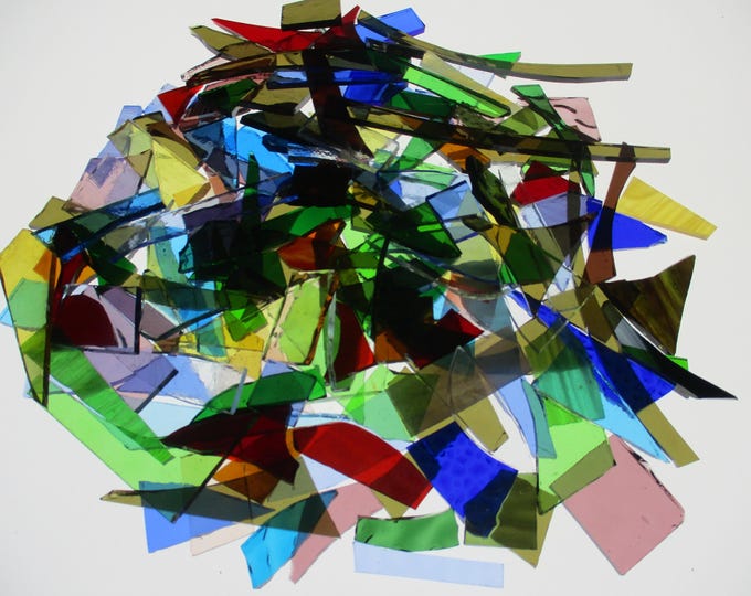 500g of Small Translucent Scrap Glass Suitable for Mosaics or Glass ...