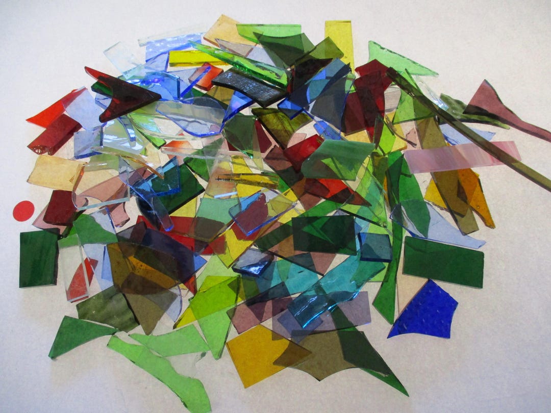 500g of Small Translucent Scrap Glass Offcuts Suitable for Mosaics or ...