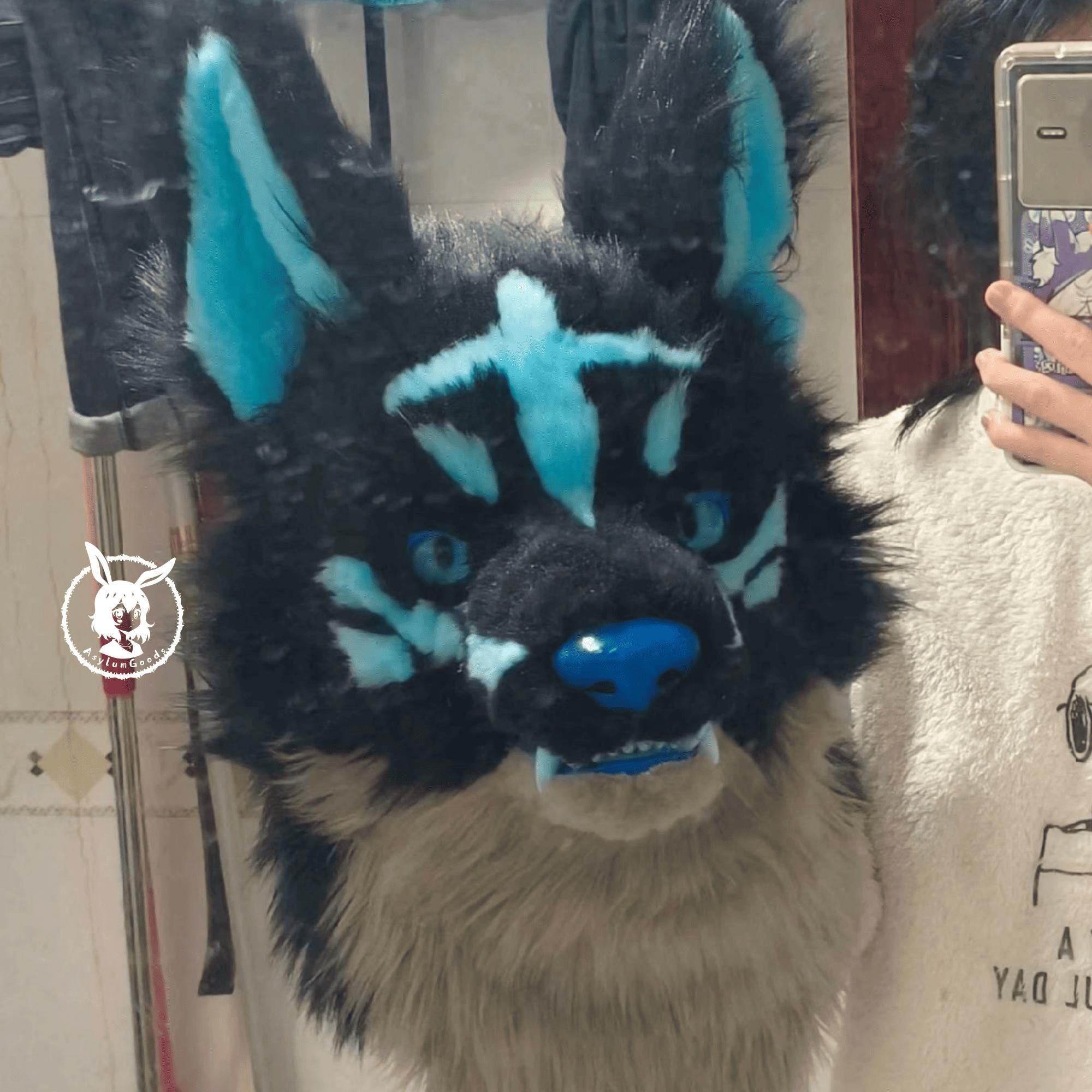 Nether Wolfhound Furry Head,cosplay Kenomo Fursuit Head,theme Party ...