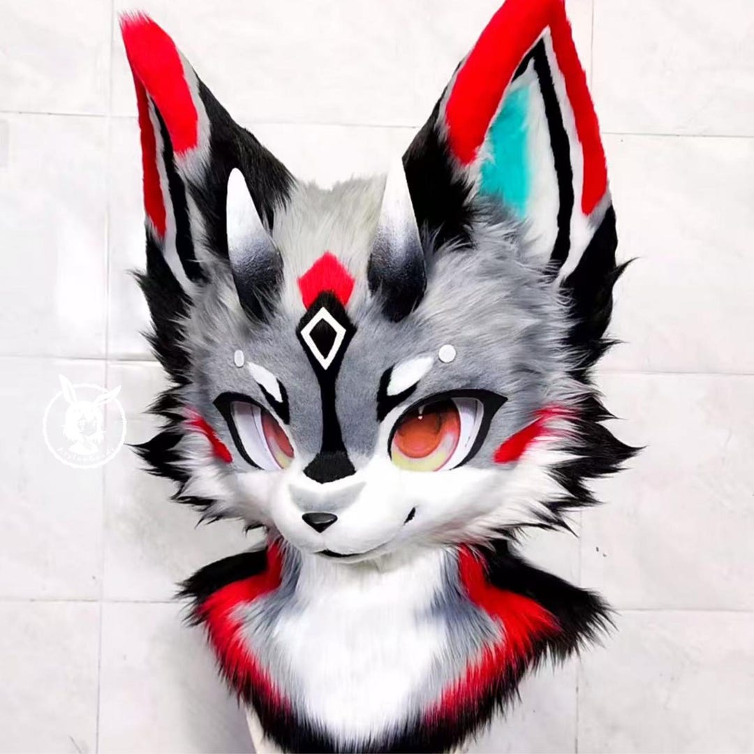 Hellcats Fursuit Head,cosplay Kenomo Furhead,theme Party,furry Fursona ...