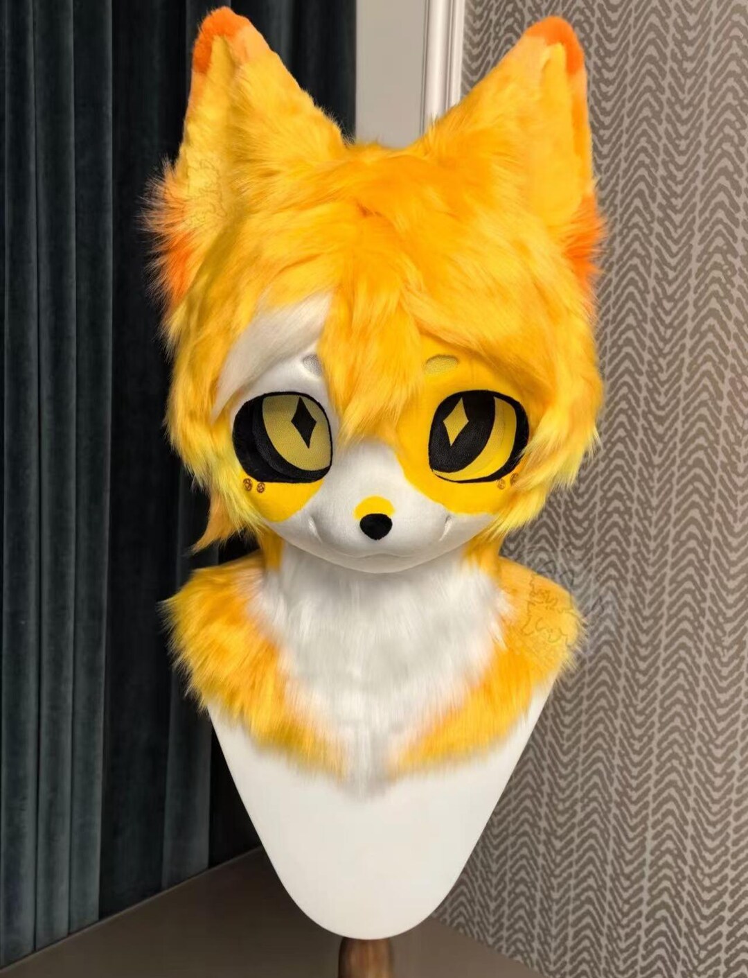 Moon-eyed Cat Fursuit Head,cosplay Kenomo Furhead,theme Party,furry ...