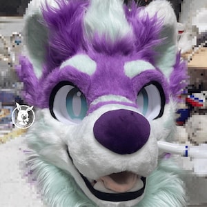 Purple Taro Dog Fursuit Head,cosplay Kenomo Furhead,theme Party,furry ...