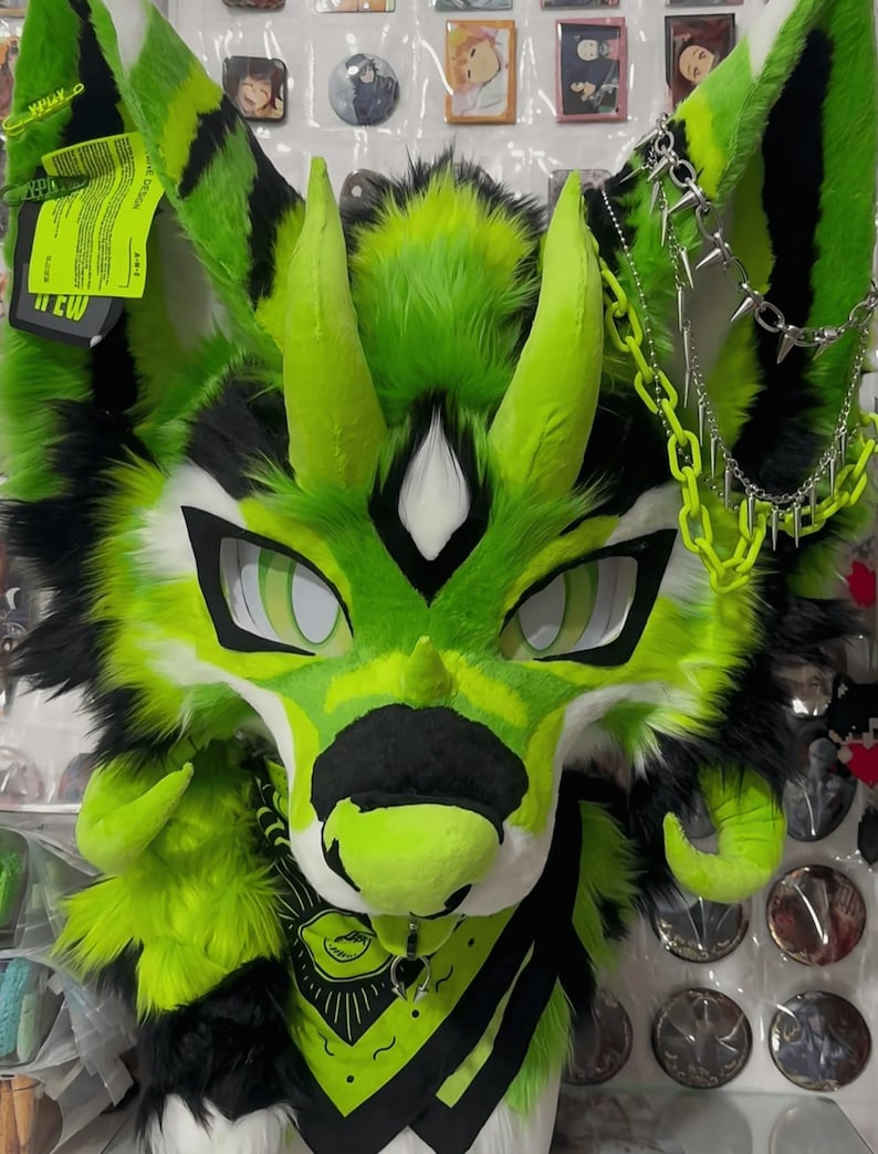 Venomous Wolf Fursuit Head,cosplay Kenomo Furhead,theme Party,furry ...