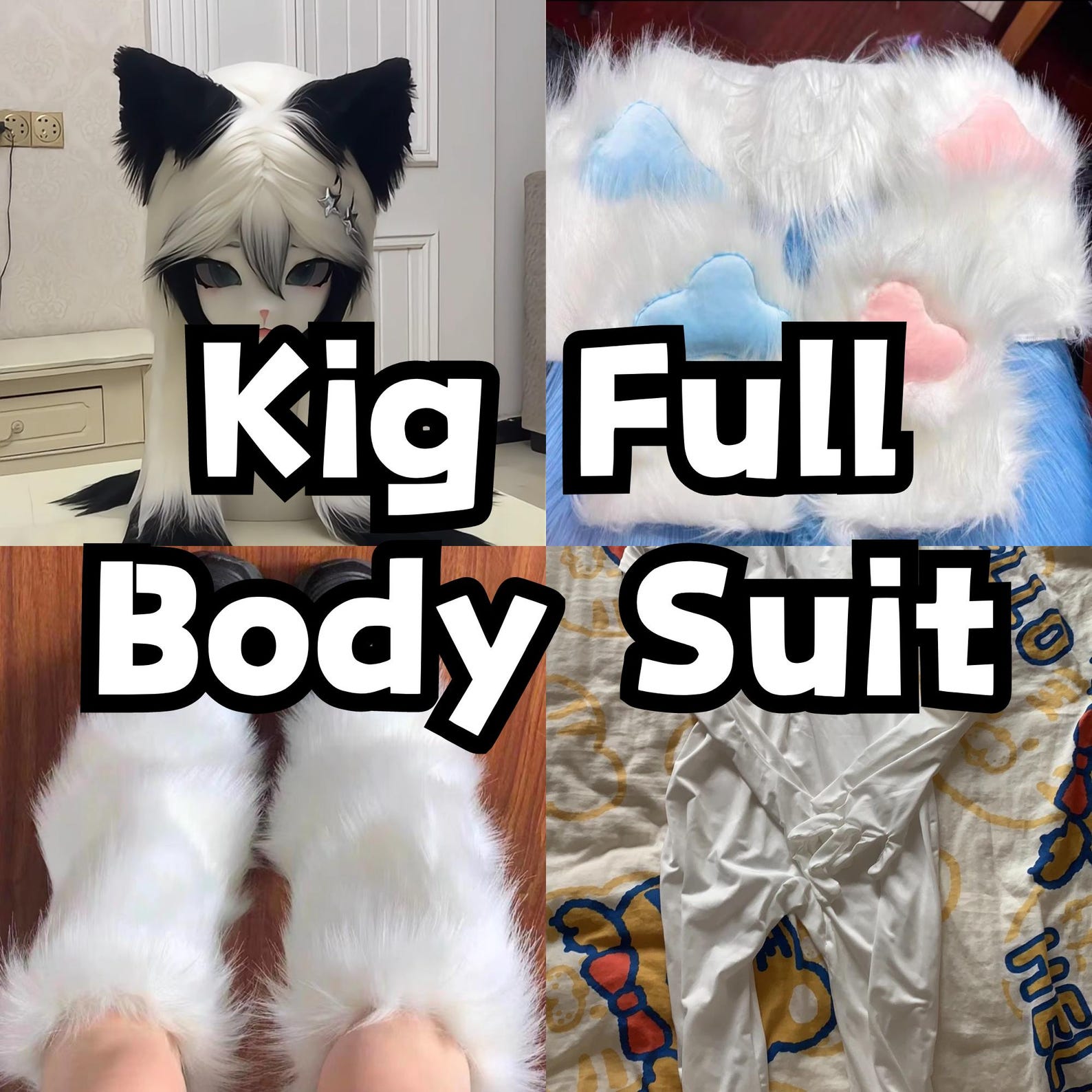 Fursuit Head,cosplay Kigurumi Furhead,kenomo Theme Party,furry Fursona ...