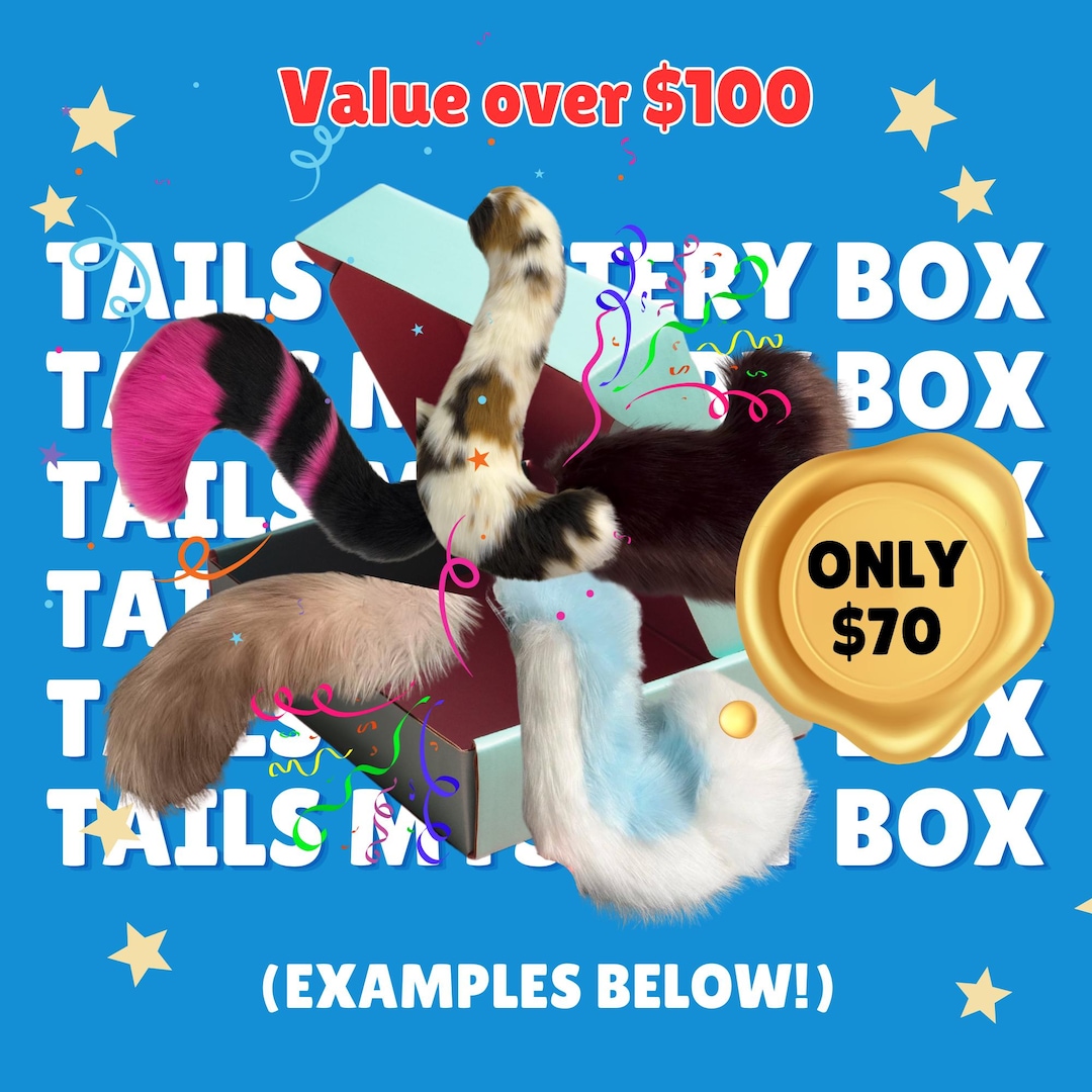 Fursuit Tail Mystery Box, Exciting Mystery Surprise Tail Bag,selected ...