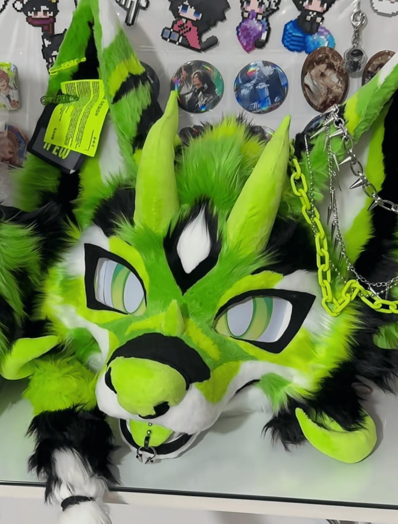 Venomous Wolf Fursuit Head,cosplay Kenomo Furhead,theme Party,furry ...