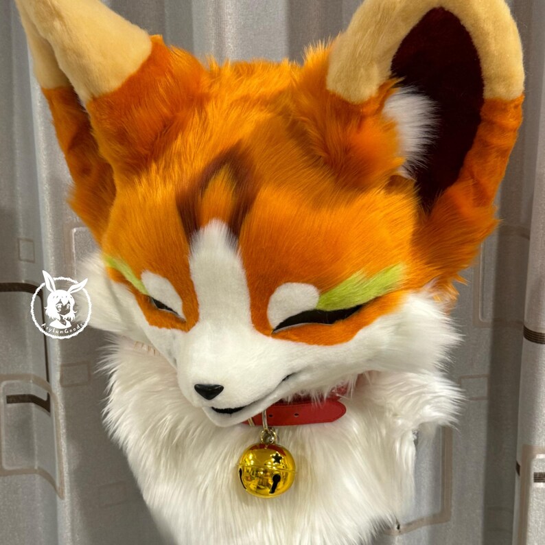 Cute Maple Leaf Fox Fursuit Head,cosplay Kenomo Furhead,theme Party ...