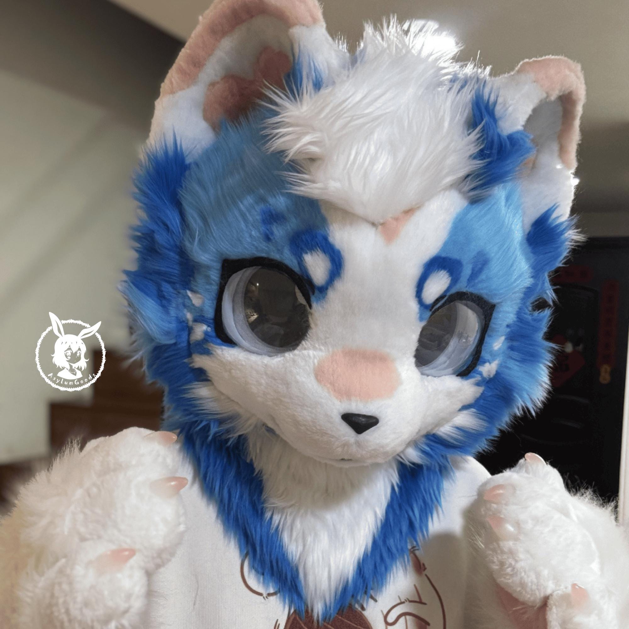Blue Bubble Dog Fursuit Head,cosplay Kenomo Fursuit Head,theme Party ...
