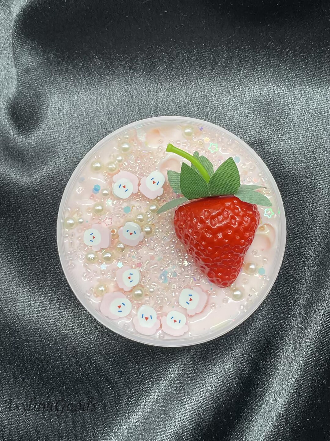 Strawberry Slime,white Slime,stress Relief Slime,fluffy Slime,stress ...