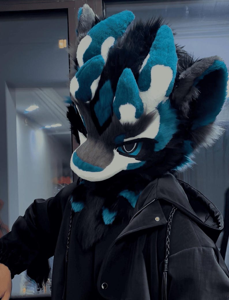 Death's Herald Fursuit Head,cosplay Kenomo Furhead,theme Party,furry ...